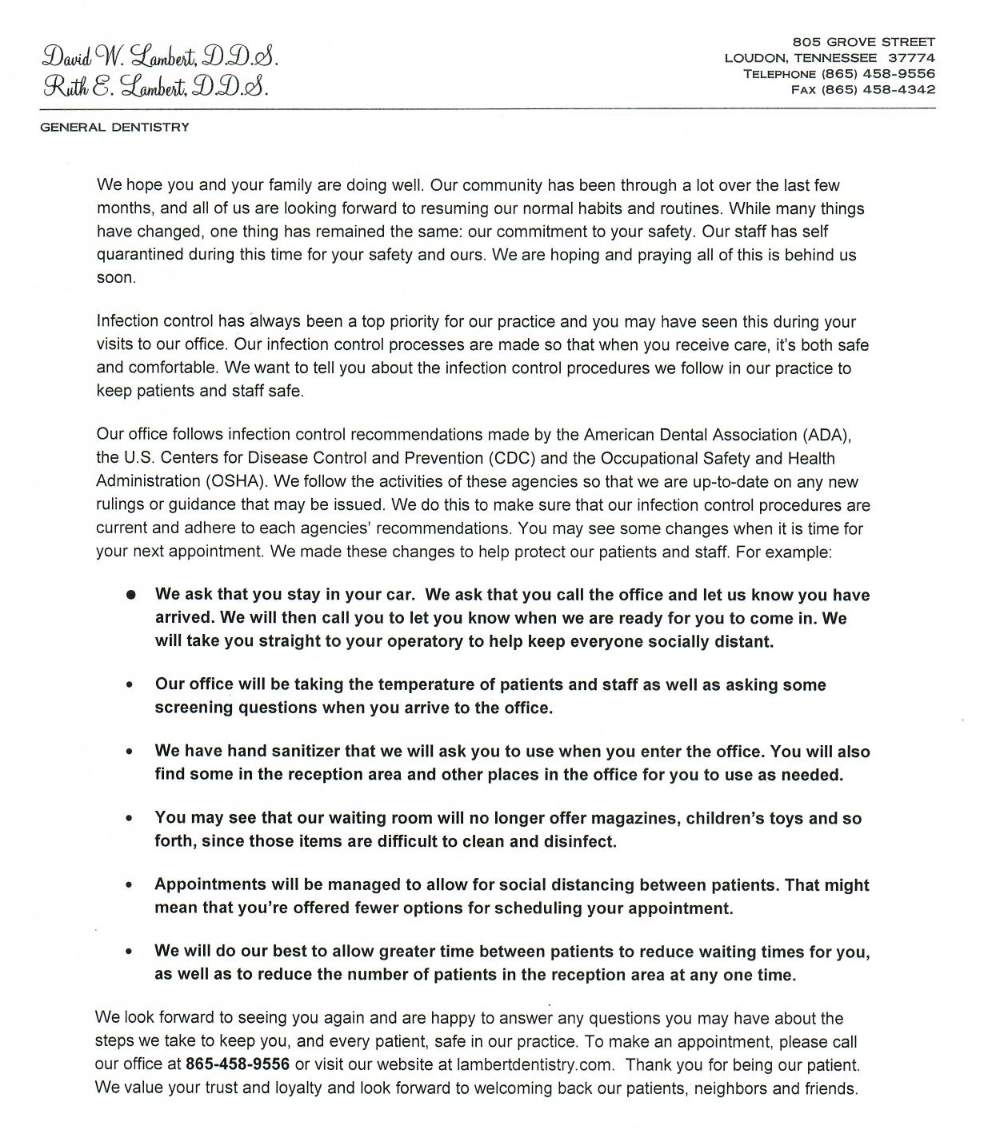 Dentists in Loudon, TN | David W. Lambert DDS & Ruth E. Lambert DDS